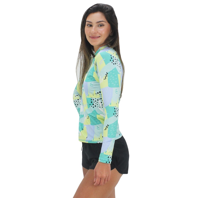 Camiseta para Surf Maresia Feminina Summer Green - Surf Alive