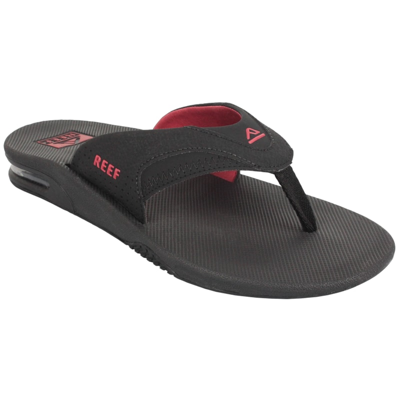 Chinelo Reef Mick Fanning Black Red - Surf Alive