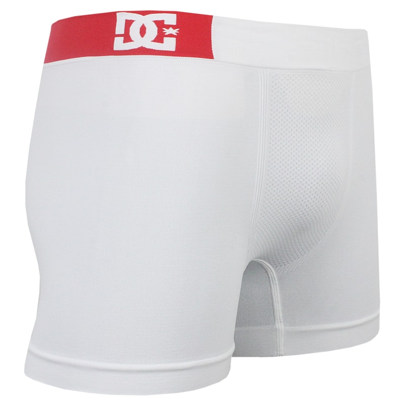 Cueca Boxer DC Shoes Seamless Branco e Vermelho - Surf Alive