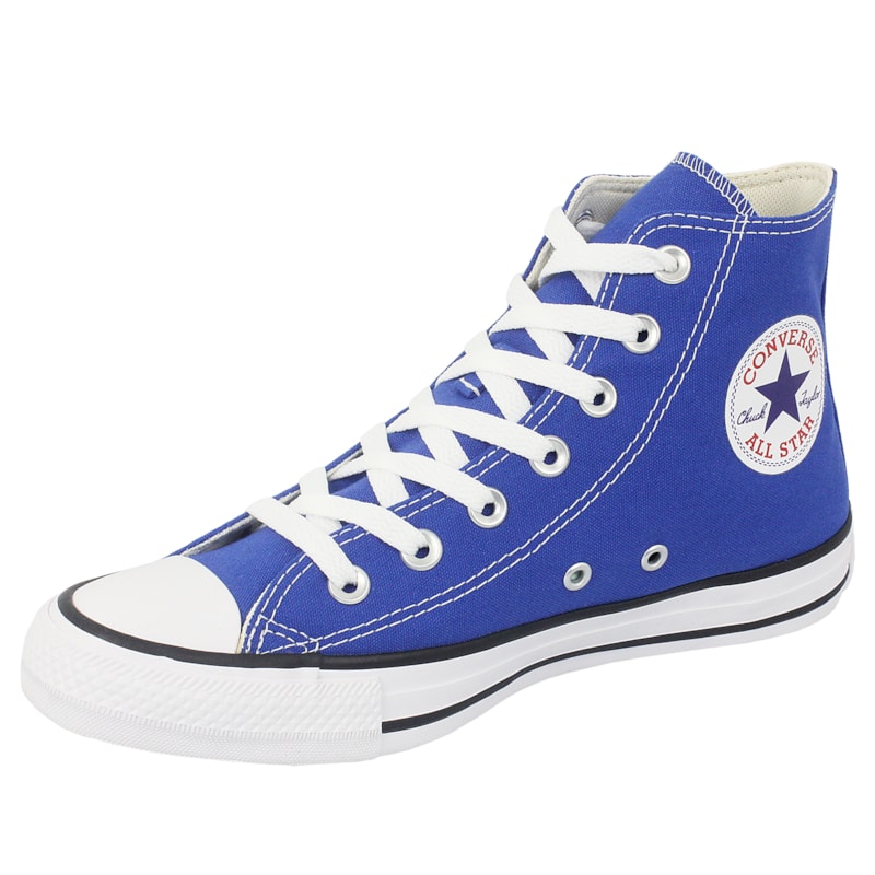 Tênis Converse Chuck Taylor All Star Hi Azul Royal Preto Branco - Surf ...