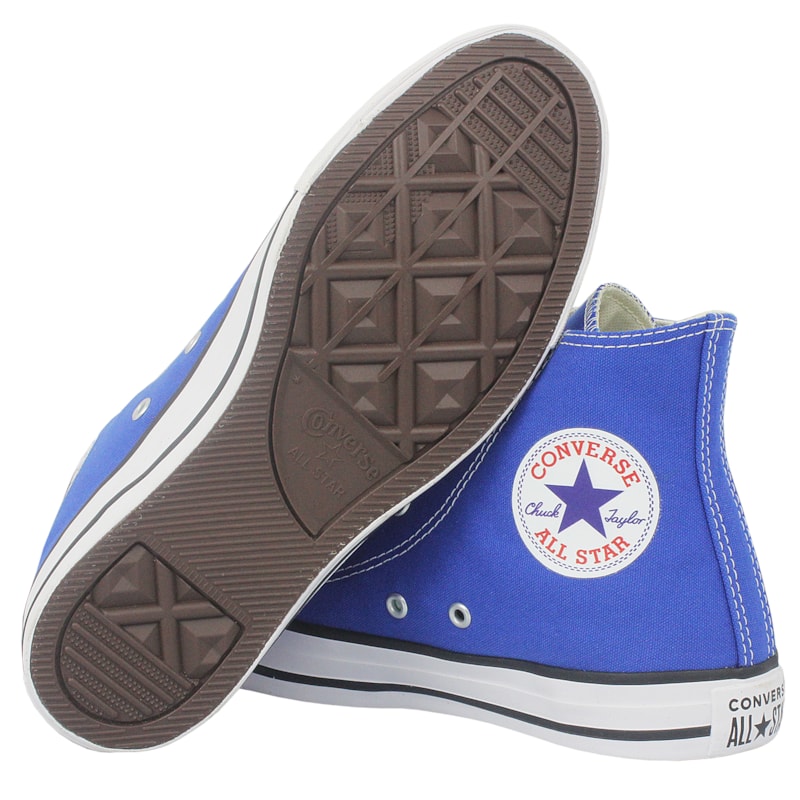 Tênis Converse Chuck Taylor All Star Hi Azul Royal Preto Branco - Surf ...