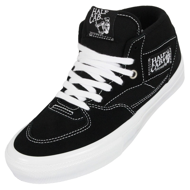 Tênis Vans Half Cab Pro Skate Classics Black White - Surf Alive